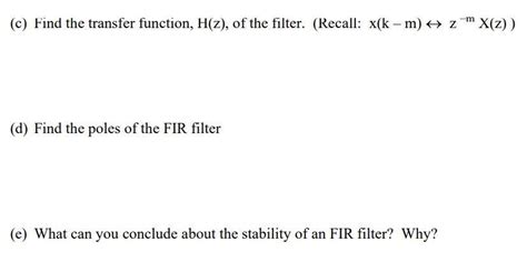 solved exercise 1 fir filter basics consider the fir filter