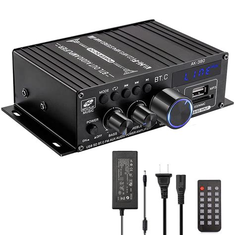 Bluetooth Versterker HiFi Stereo Versterker 2 Kanaals Mini Audio