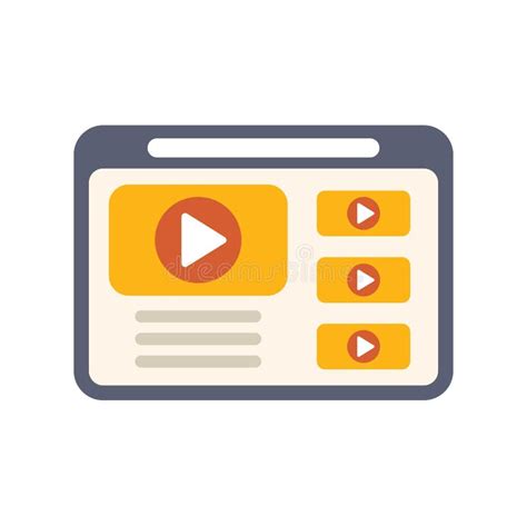 Video Player Interface Showing Streaming Media Content Stock Vector Illustration Of Film Icon