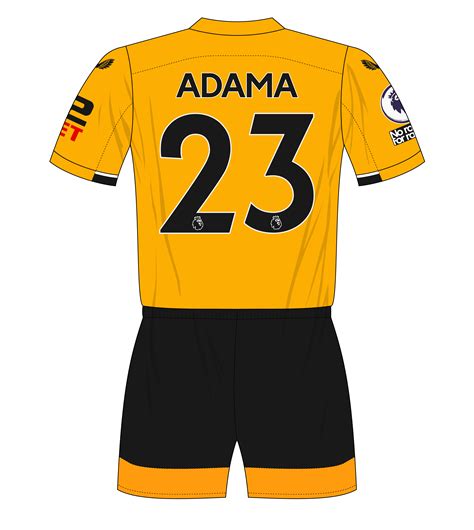 Wolverhampton Wanderers Wolves 2022 2023 Home Number 23 Adama Traore