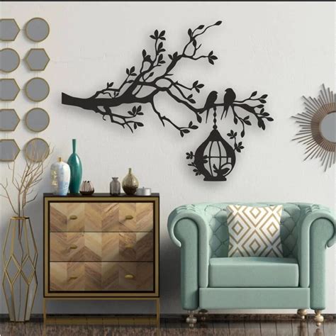 Cnc Plasma Tree Branch With Birds Wall Art Svg Dxf Design Makerbhawan