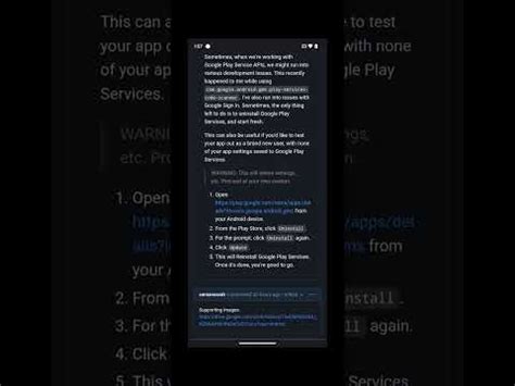 Uninstall Reinstall Google Play Services GitHub