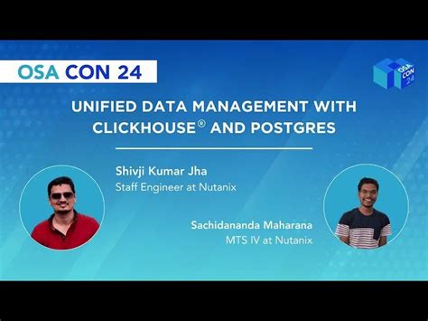 Free Video Unified Data Management With Clickhouse And Postgres