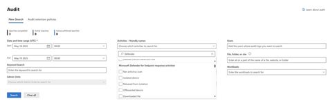 auditing admin activities in microsoft defender endpoint microsoft