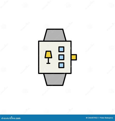 Robotics Smartwatch Outline Icon Set Of Robotics Illustration Icons