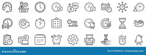 Time Line Icons Set Of Calendar Time Management And Delivery Vector