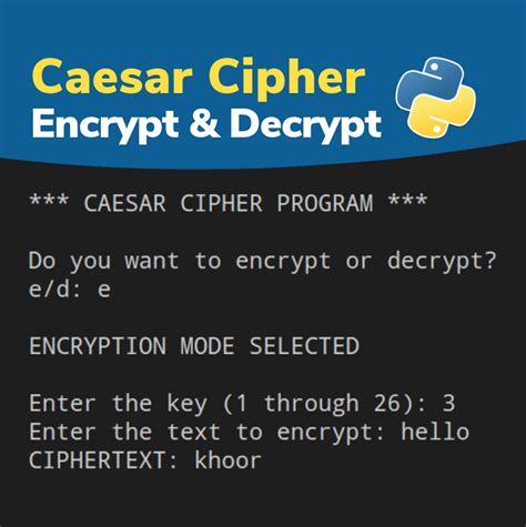Source Code (Caesar Cipher in Python) - Buymeacoffee