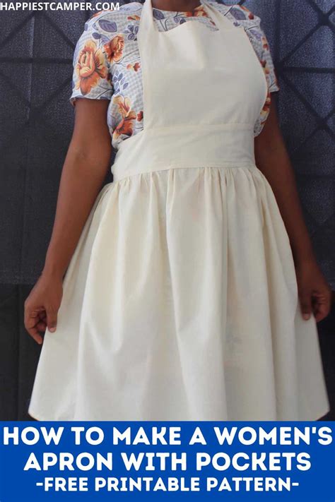 How To Make A Women S Apron With Pockets Free Printable Pattern