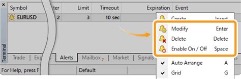 Set Alerts To Run A Program Metatrader45 User Guide Myforex™