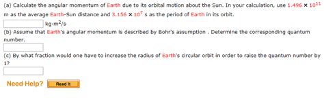 Solved A Calculate The Angular Momentum Of Earth Due To