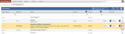 Newforma Info Exchange Eleventh Edition Help Add Projects To The My Projects Tab