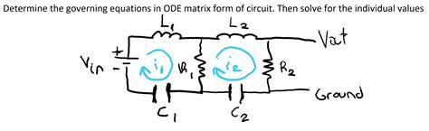 Solved Determine The Governing Equations In Ode Matrix Form