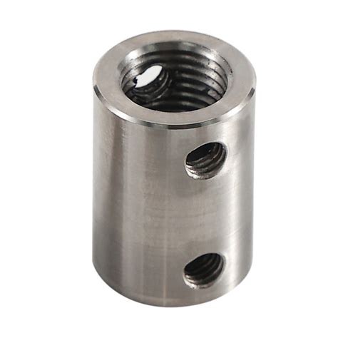 Silver Tone 5mm To 8mm Bore Rigid Coupling Set Screw For Model Shaft