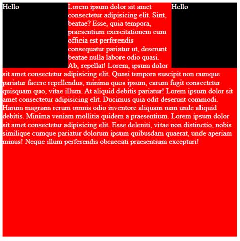 Html How Can We Create 2 Blocks Left And Right And With Text Wrap