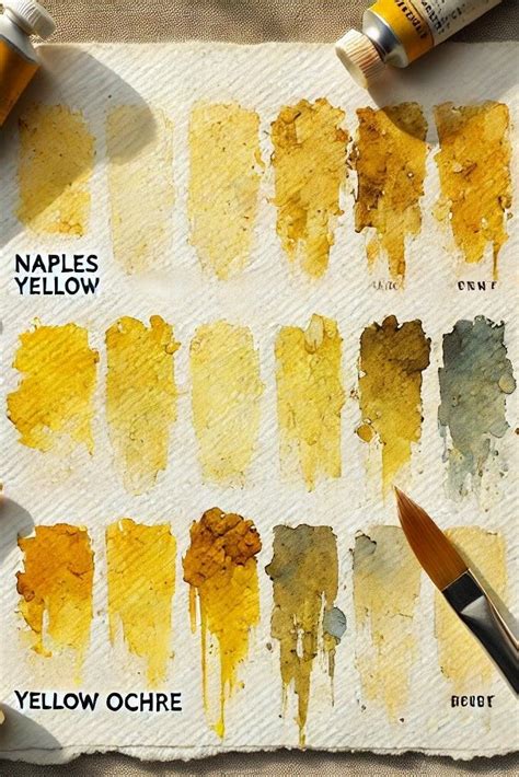 Naples Yellow Vs Yellow Ochre Color Comparison For Watercolor Artists