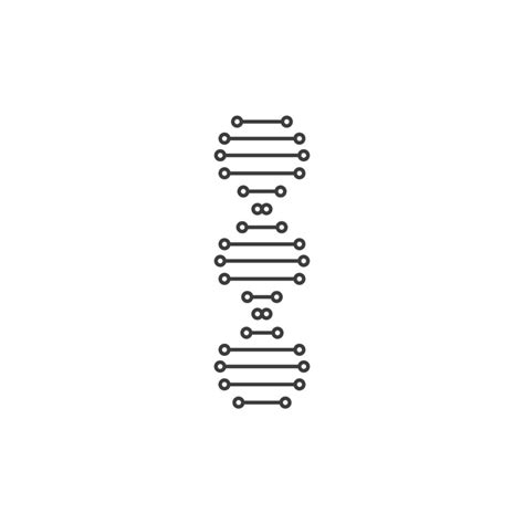 Vector Sign Of The Dna Helix Symbol Is Isolated On A White Background