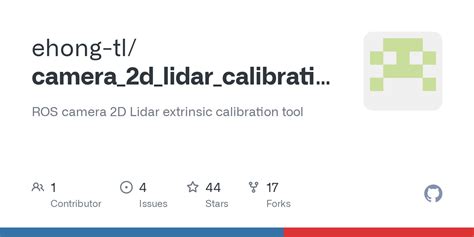 Github Ehong Tl Camera D Lidar Calibration Ros Camera D Lidar Extrinsic Calibration Tool