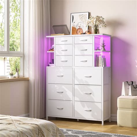 Enhomee White Dresser For Bedroom Tall Dressers And Chests Of Drawers