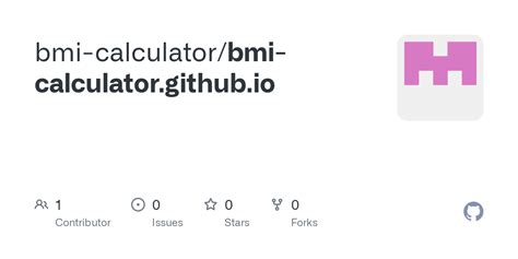Github Bmi Calculatorbmi