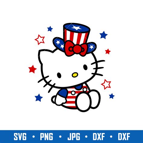 Hello Kitty Fourth Of July Coloring Pages
