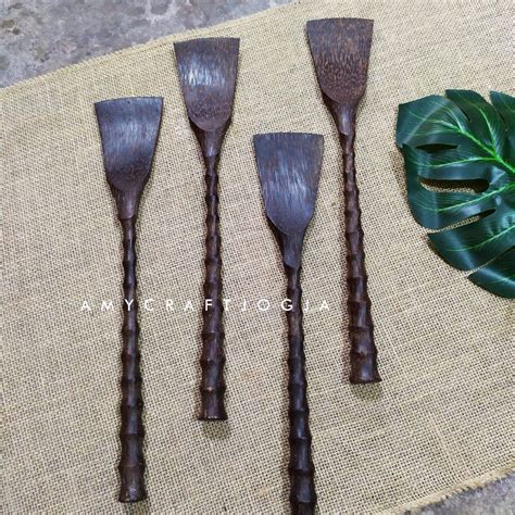 Jual Spatula Ulir Kayu Aren 30 Cmspatula Jumbosolet Kayususruk Kayu