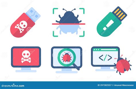 Protection Against Viruses From Computer Worms From Hackers Stock