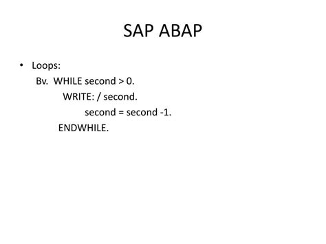 Ppt Sap Abap Powerpoint Presentation Free Download Id 2931629