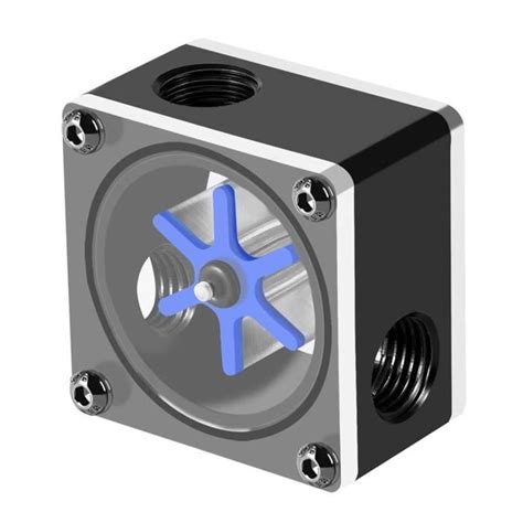 Indicateur De Débitmètre À 3 Voies À 6 Roues Pour Système De Refroidissement Par Eau Pc Filetage