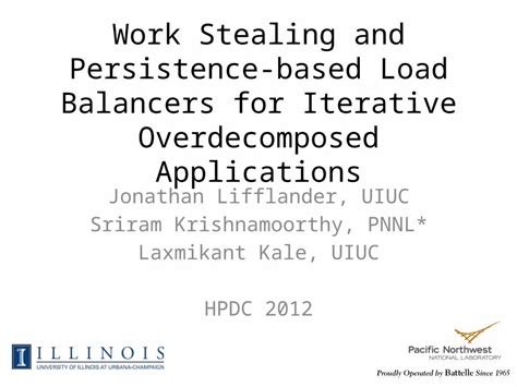 Pptx Work Stealing And Persistence Based Load Balancers For Iterative