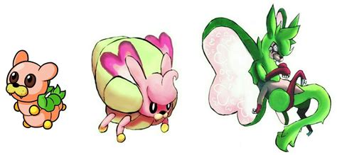 Fakemon Cubbug Bug Cubbifly Bugfairy And Nimflora Bugfairy
