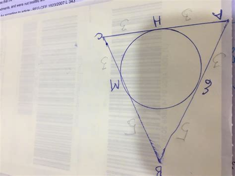 коло вписане в рівнобедрений трикутник ділить його бічну сторону на відрізки 5 см і 3 см