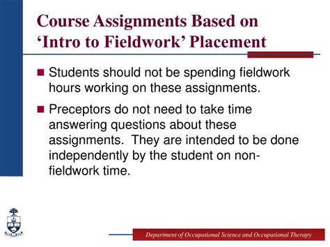 Ppt ‘introduction To Fieldwork Placement Powerpoint Presentation