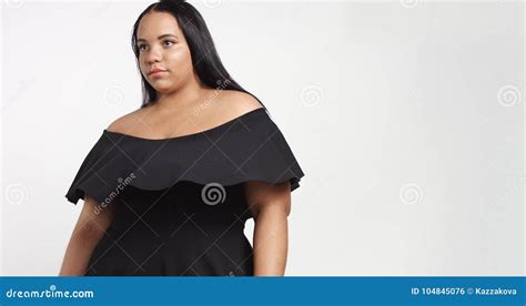 Plus Size Model In Studio Shoot Stock Photo Image Of Beauty Retro