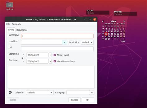 linux calendar program megan may