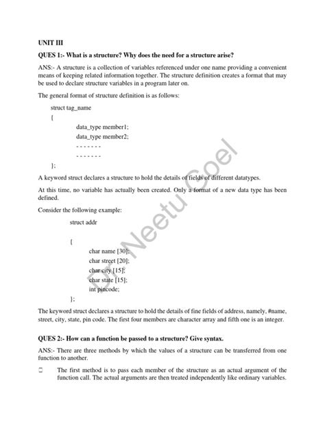 unit 3 notes pdf pointer computer programming data type