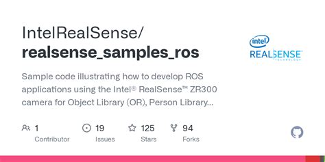 GitHub IntelRealSense Realsense Samples Ros Sample Code Illustrating How To Develop ROS