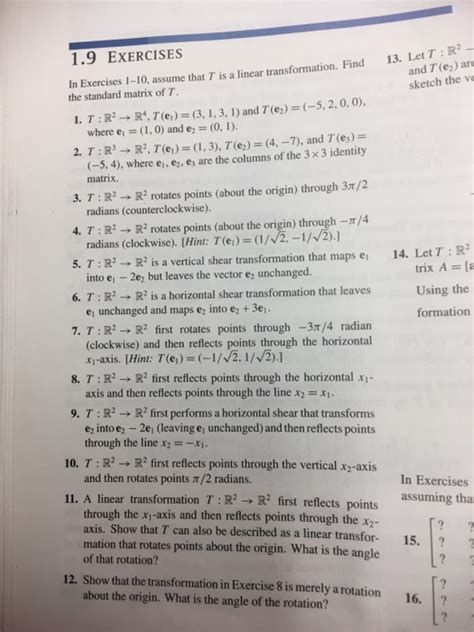 Solved Let T R And T E Are EXERCISES In Chegg Com