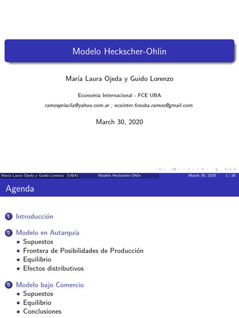 Modelo Heckscher Ohlin Pdf Economias Comercio