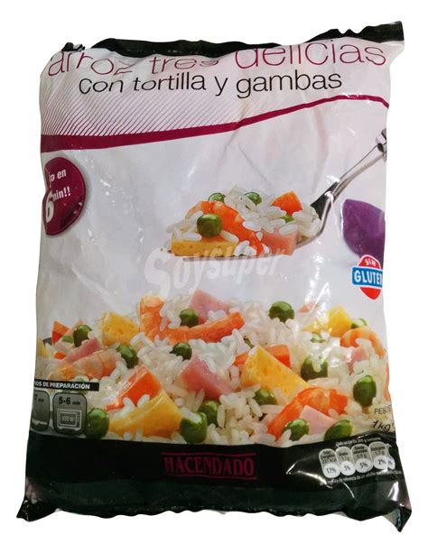Hacendado Arroz Tres Delicias Congelado Paquete 1 Kg