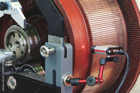 Laser Measuring System For Test Quality Control Of Industrial Electric Generator Or Motor