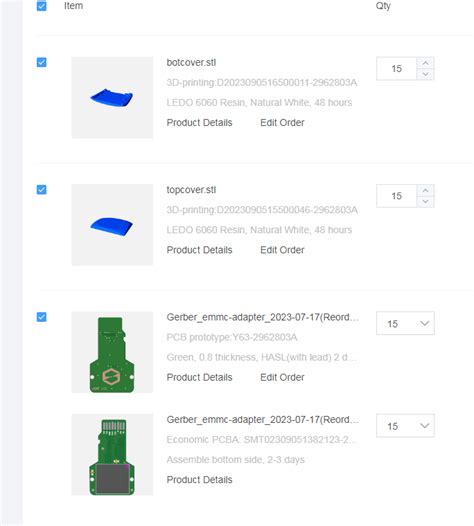 mémoire emmc sur slot sdio 4 bits pour remplacer une carte sd page 7