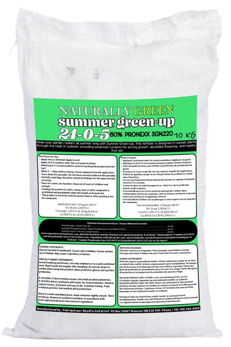 Summer Green Up 24 0 5 10kg Naturally Green