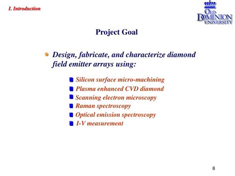 Ppt Diamond Field Emitter Arrays On Micromachined Silicon Powerpoint Presentation Id 188078