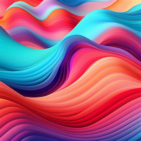 Smooth Wave Of Vibrant Colors Abstract Backdrop In Modern Style Premium Ai Generated Image