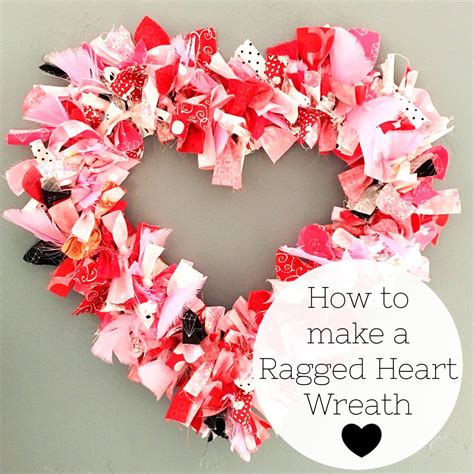 Heart Fabric Rag Wreath Tutorial - The Polka Dot Chair