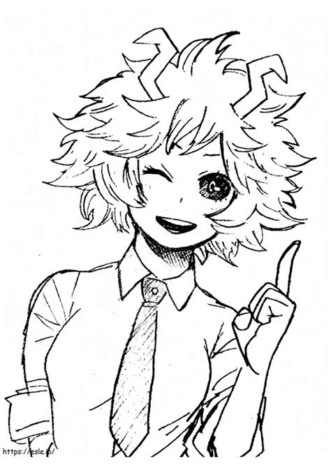 Mina Ashido To Color Coloring Page