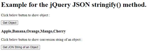 Jquery Json Stringify Working Of Jquery Json Stringify With Examples