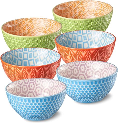 12 Oz Dessert Bowls Set Of 6 4 8 Inch Small Porcelain Ice