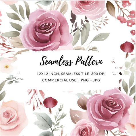 pink rose seamless pattern seamless patterns floral seamless pattern