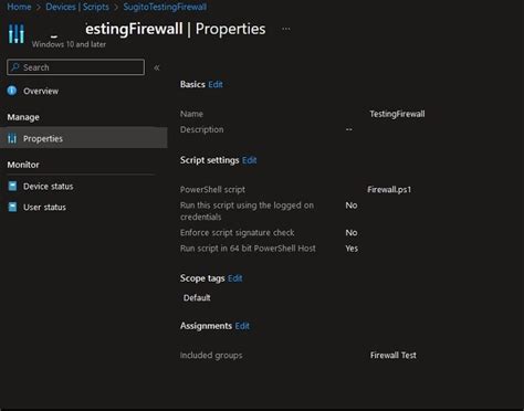 Trying To Run Script To Configure Firewall In Intune Microsoft Qanda
